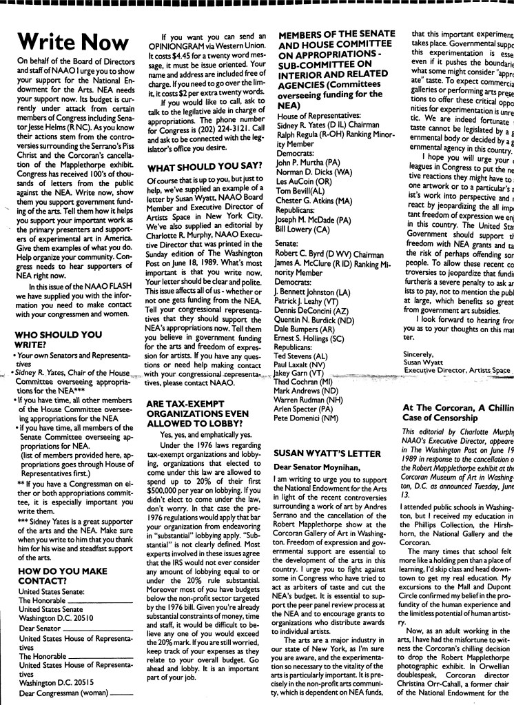 NAAO Flash – June 1989 – NAAO Archives