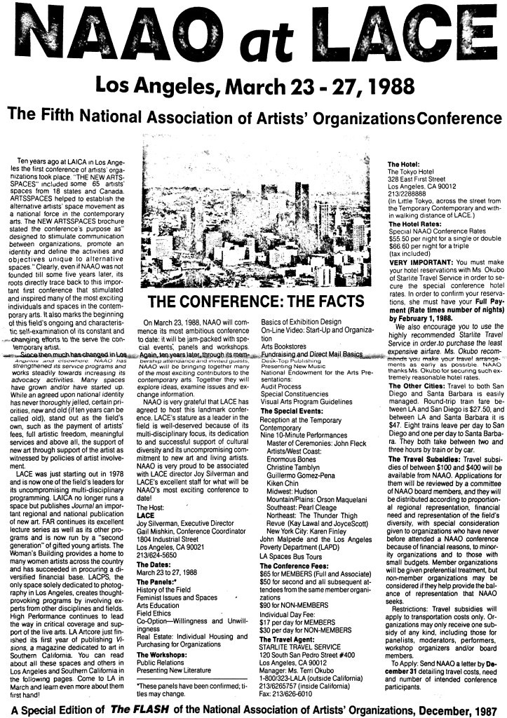March 23-27, 1988 – NAAO at LACE – NAAO Archives