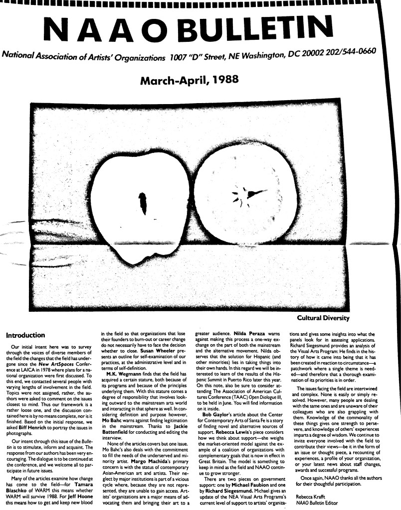 NAAO Bulletin – March-April 1988 – NAAO Archives