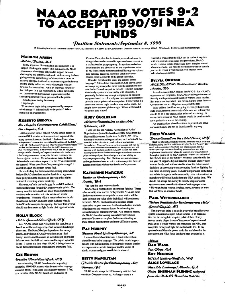 NAAO Bulletin – October 1990 – NAAO Archives