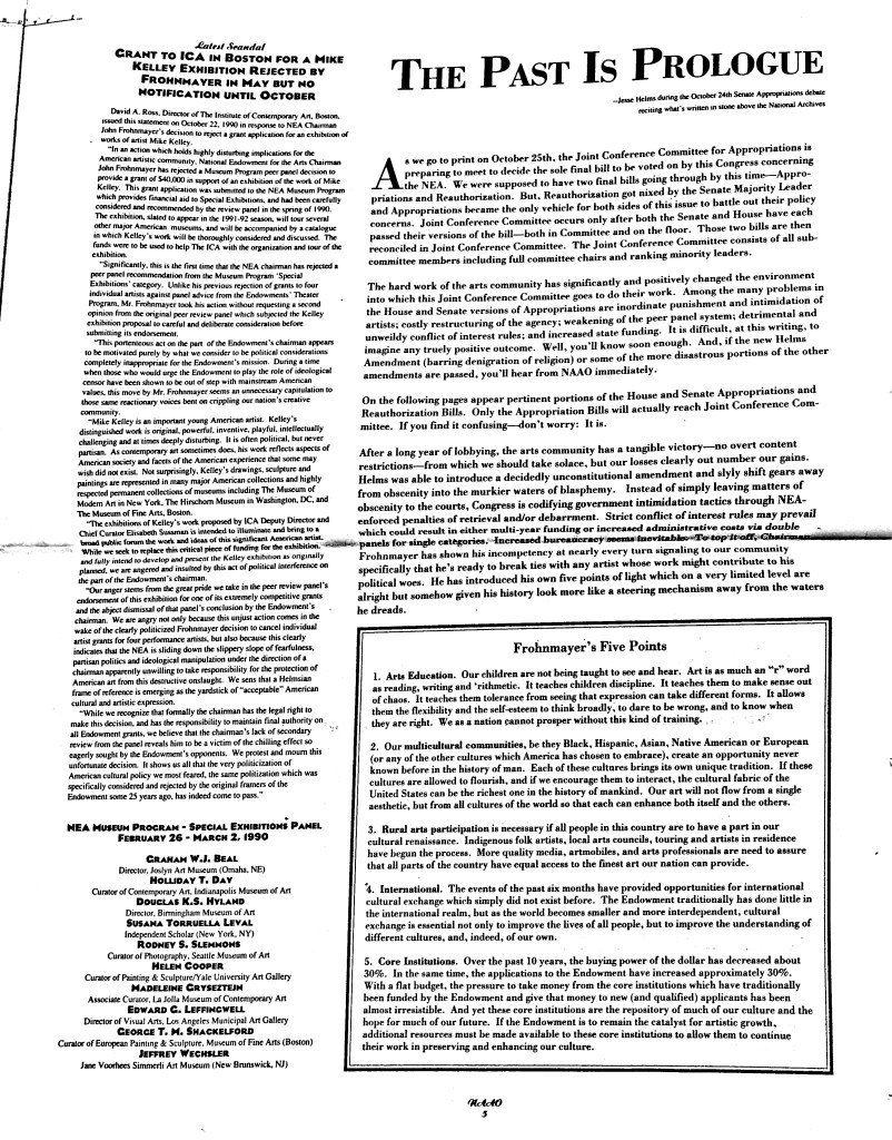 NAAO Bulletin – October 1990 – NAAO Archives